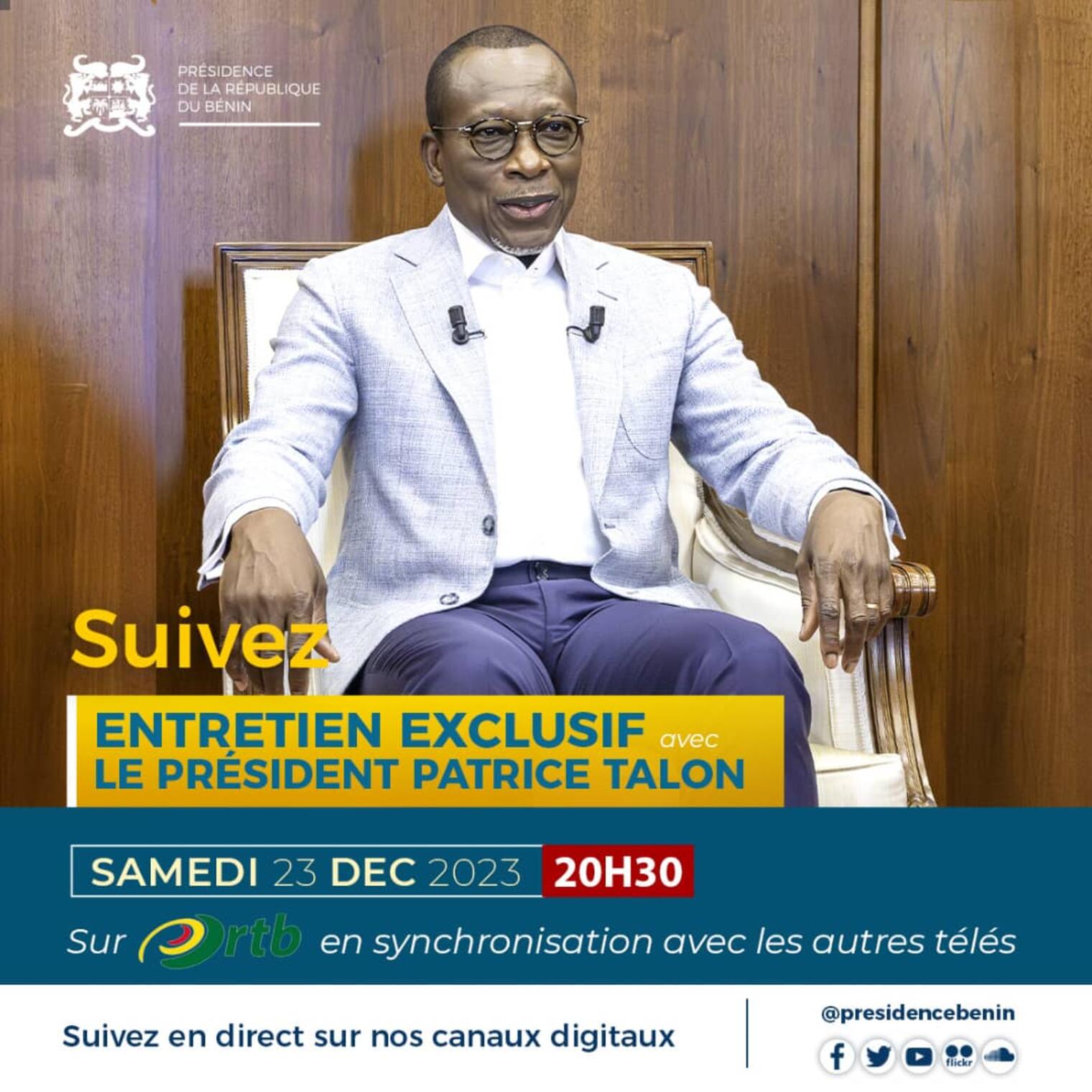 Entretien exclusif : Le président Patrice Talon se prête aux questions ...