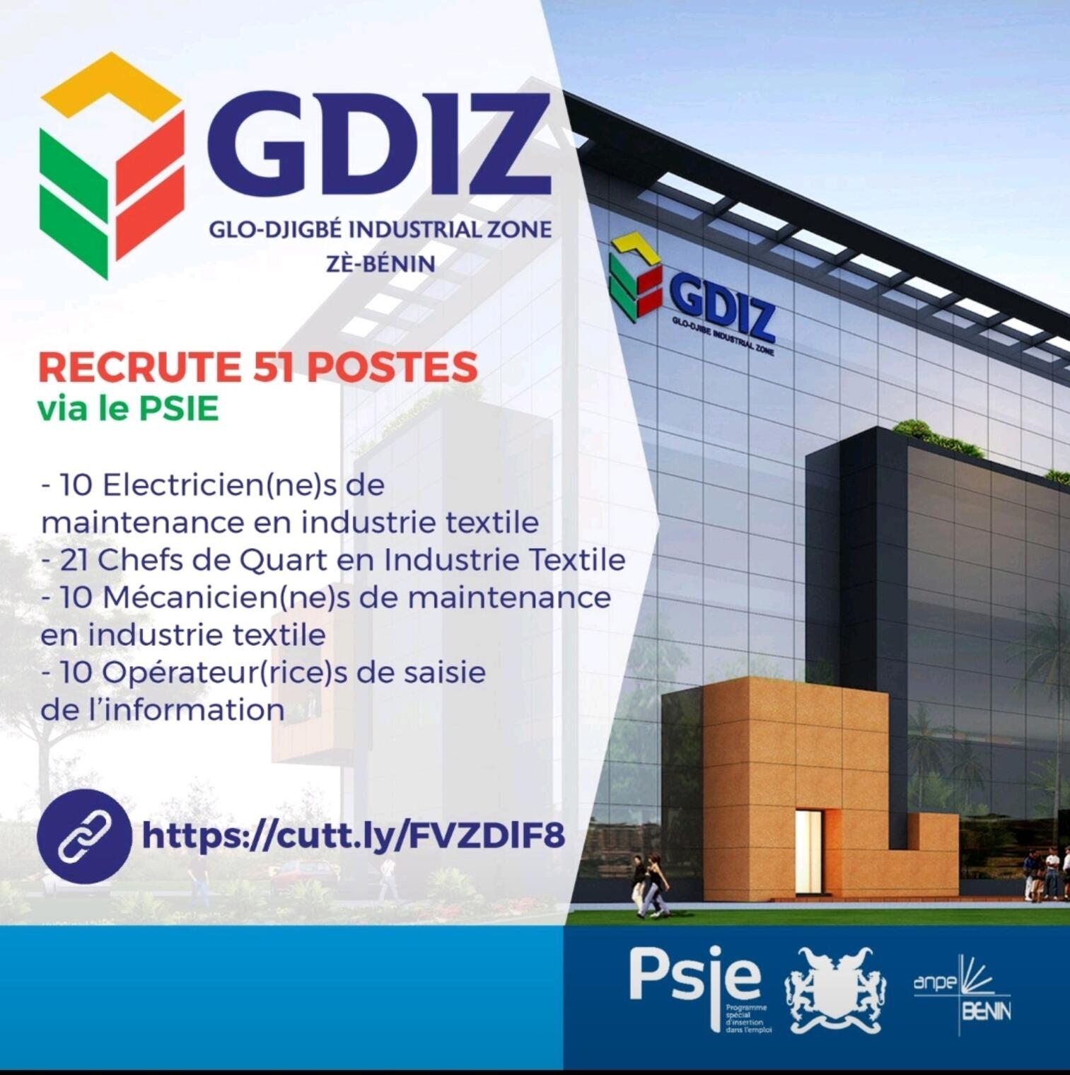 Bénin : la GDIZ recrute 51 personnes ( postulez ici) - TRIOMPHE MAG